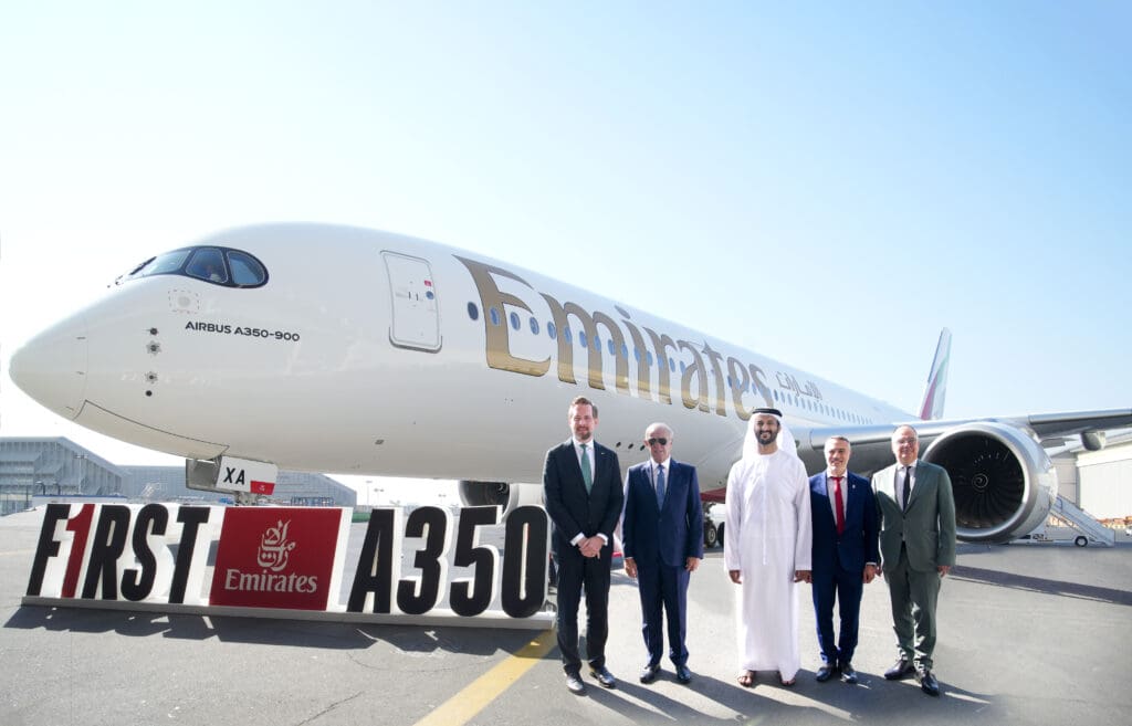 Emirates Officially Unveils its First Airbus A350 - ATX Jetsetter